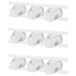 6 Pack Yogurt Organizer for Fridge, 20 Capacity Yogurt Holder for Refrigerator with Adhesive Tapes, 12" Long Fridge Yogurt Organizer Customizable to Fit Multiple Yogurt Sizes, Yogurt Fridge Organizer