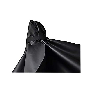 acoveritt Heavy Duty Charcoal Grill Offset Smoker Cover, Outdoor Smokestack BBQ Cover, Special Fade and UV Resistant Material, Fits Brinkmann Trailmaster, Char-Broil, Dyna-Glo and More Black