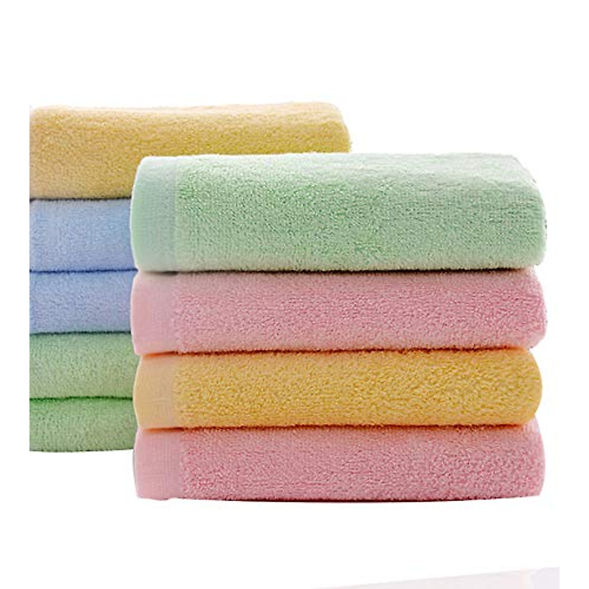 Hand Towels, YiYaYo Bamboo Washcloth Hand Towel Set [ 8-Pack, 10'' x 20''], Multi-Purpose Fingertip Towels, Super Softness Face Cloths, Towels for Baby, Kids, Bathroom, Hote, Spa, Kitchen, and More