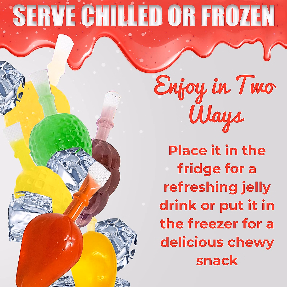 Fusion Select Jelly Fruit Snack Jelly Fruits Hit or Miss Candy Challenge - Fruit-Shaped Jelly- Assorted Flavors, Strawberry, Orange, Apple, Pineapple, Grape, Mango (1 Jar)