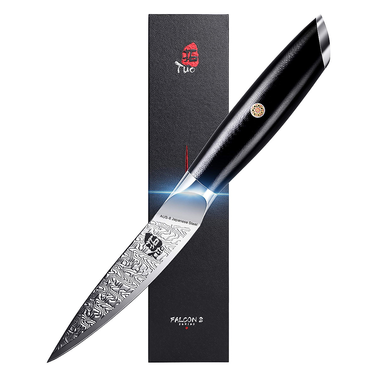 TUO Cleaver Knife, 6.5 inch Meat Cleaver Knife, Vegetable Cleaver Razor Sharp, Nakiri Knife Forged AUS-8 Japanese Stainless Steel, G10 Handle with Gift Box, Falcon S Series