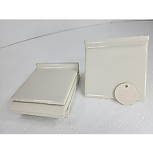 Beige Bone Almond Ceramic Tile Backsplash Cove Base 4.25 in Subway Square Wall Baseboard Floor Transition Trim Rounded Curved Edge 5 Piece Box