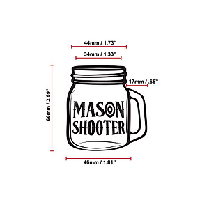 Hayley Cherie Mason Jar Shot Glasses with Leak Proof Lids (Set of 8) Mini Mason Shooter with Handles 2oz for Drinks, Liqueurs, Favors, Desserts, Parties, Gifts