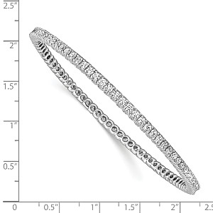 IceCarats 925 Sterling Silver Cubic Zirconia CZ Bangle Bracelet