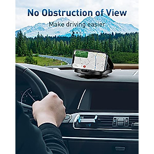 Phone Mount for Car, 360° Rotatable Car Dashboard Phone Holder Mount, Horizontal & Vertical Viewing Cell Phone Holder for Car，Washable Reusable Car Phone Mount, for iPhone Samsung & Other Smartphones