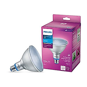 Philips LED Plant Grow Light Bulb PAR38, Non-Dimmable, EyeComfort Technology, 1325 Lumen, Daylight (5000K), 15.5W=120W, E26 Base, Title 20 Certified, (576462) 4-Pack