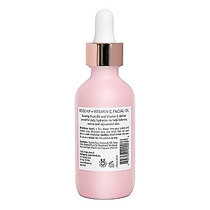 Pearlessence Rosehip Balancing Facial Oil + Rosehip Fruit Oil & Vitamin C | Daily Hydration to Help Balance & Revive Skin | Made in USA & Cruelty Free