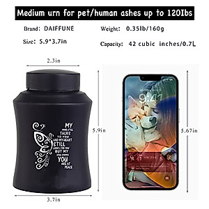 6 Inchs Medium Urn for Ashes, Aluminium Small Urn, Cremation Ash Urn, Ashes Holder, Small urn for Family & Loved Ones