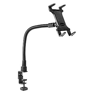 ARKON Mounts Heavy-Duty Slim-Grip Tablet Mount with Clamp & Flexible 22" Gooseneck | Universal Fit Tablet Holder | Firm Clamp for Desks & Tables | Compatible with iPad, Samsung, Google, & More
