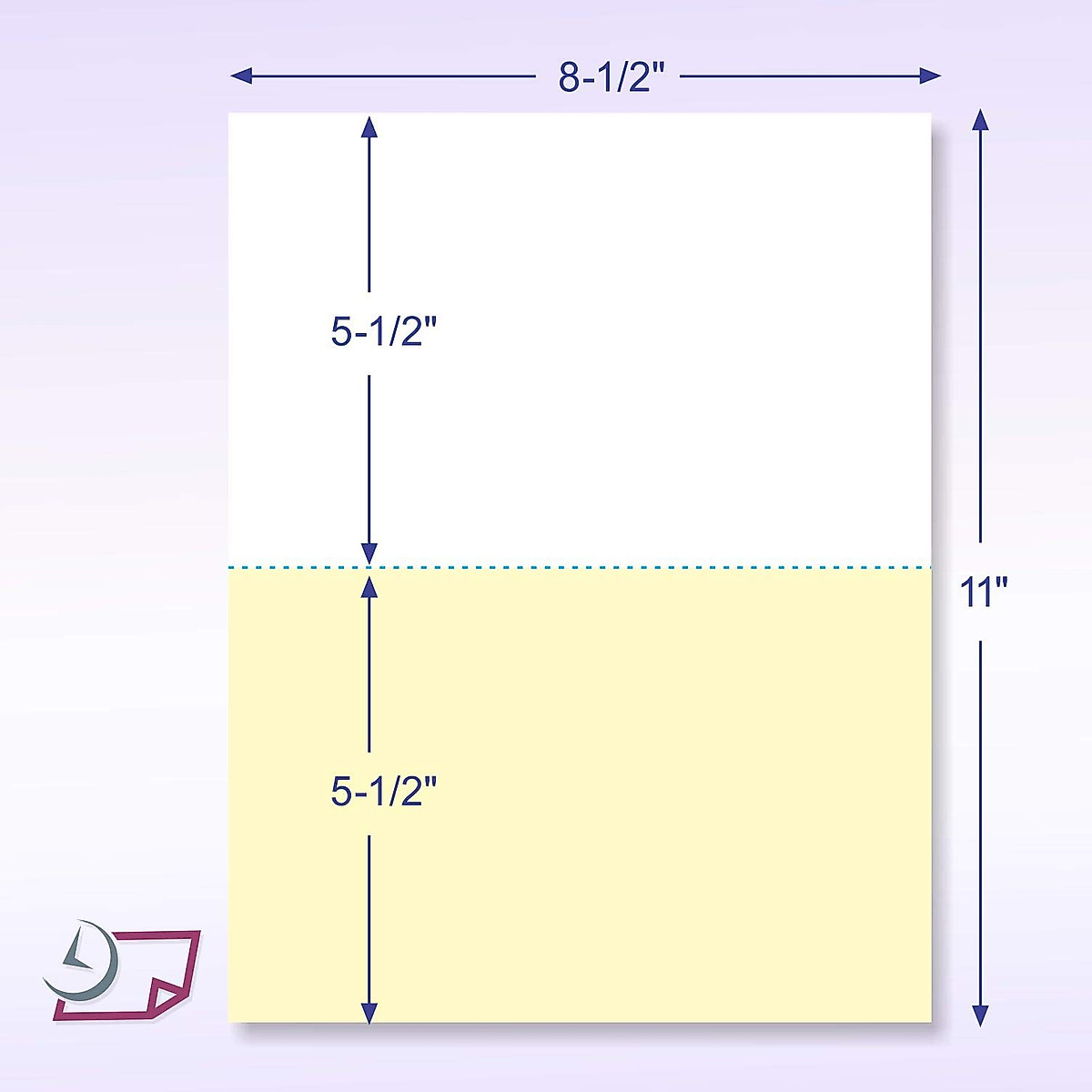 NextDayLabels - Pack of 500 Sheets 8-1/2 x 11" 2 Part Perforated Paper, Great for Invoices, Receipt, Statement etc. (White/Yellow)