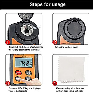 PODEC Fruit Refractometer, 0-55% Range Brix Meter, Sugar Sweetness Meter with ATC 10~80°C, ±0.5Brix/1°C Accuracy, High-Precision and Portable, for Food Suger Content Measurement