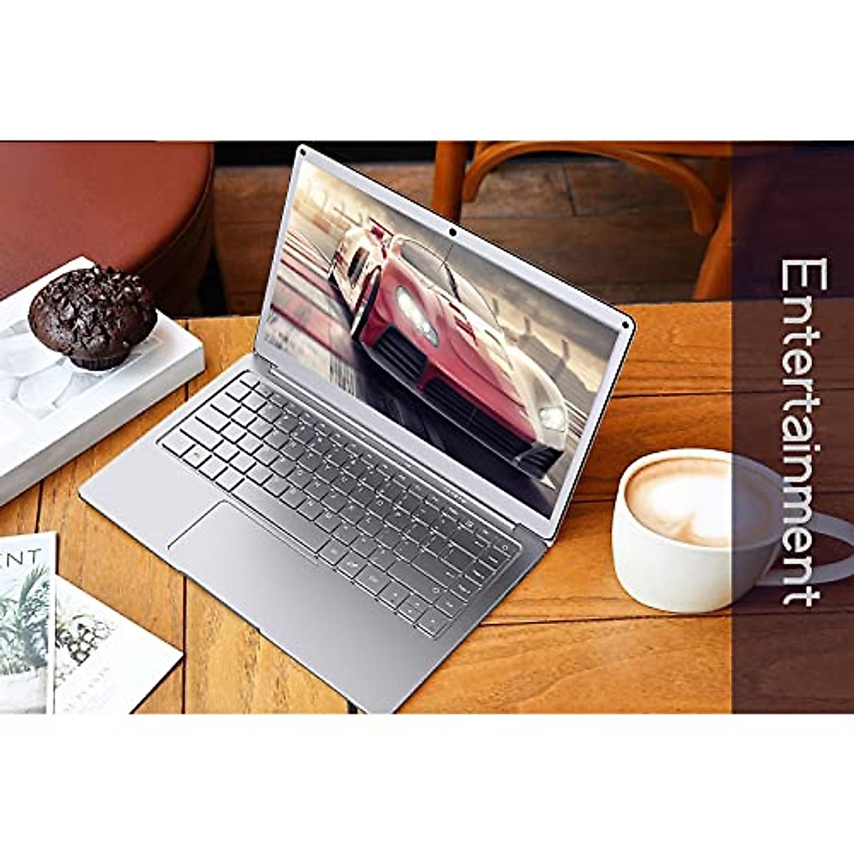 Dpofirs EZbook X3 Jumper Tech Notebook Computer Laptop, 4GB DDR3+ 64GB eMMC, for Dual‑core Processor, 13.3in 1080P IPS Screen 178° Wide Angle(110-240V)