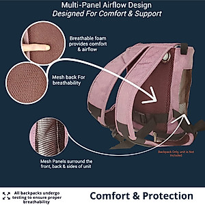 O2TOTES Ultra Lightweight Backpack For Inogen One G3 Unit (Patented Design) (Burgundy) FITS ONLY: INOGEN ONE G3 UNITS: IS-300 OR, IO-300