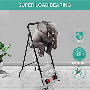 LEADALLWAY 3 Step Ladder Dolly Cart 2-in-1 Portable No-Slip Folding Step Stool