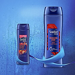Suave Men Body Wash for Everyday Use Sport Fragrance Body Wash and Shower Gel 15 oz