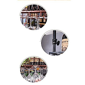 WXXGY Goblet Holder Red Wine Holder Bar Hanging Glass Holder European Hanging Glass Holder Red Wine Glass Holder Household Hanging Wine Glass Holder/Brown/80X25Cm