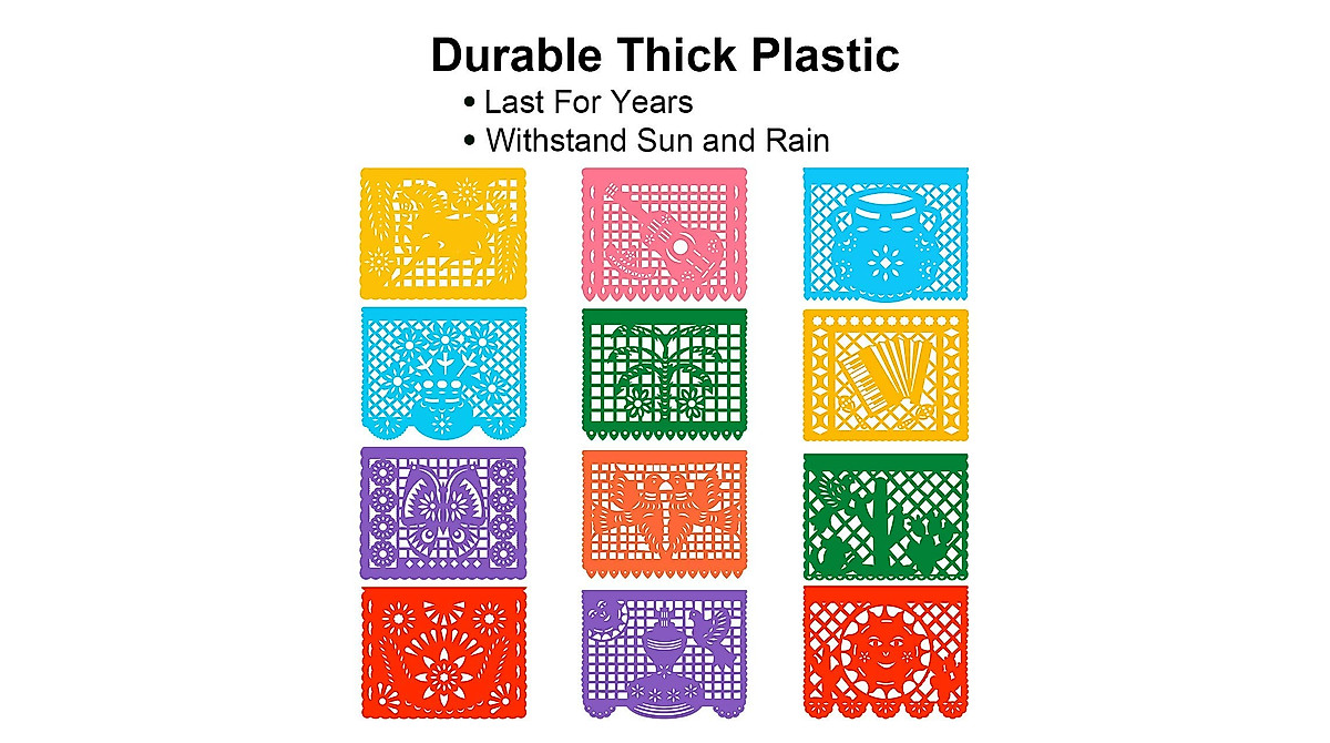 Papel Picado Banners: 3-Pack 66ft Mexican Fiesta Decor