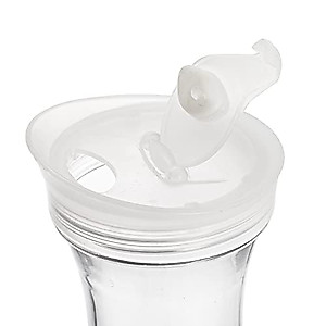 Jucoan 4 Pack 50 oz Plastic Carafe Water Pitcher, Clear Beverage Carafe with Flip Top Lid, Narrow Neck for Iced Tea, Powdered Juice, Cold Brew, Lemonade