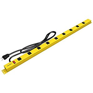 Stanley 31615 NCC31615 ShopMAX Pro 9-Outlet Surge-Protector Power Bar, 6-Foot Cord, Yellow
