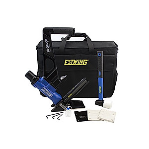 Estwing EF18GLCN Pneumatic 18-Gauge 1-3/4" L-Cleat Flooring Nailer Ergonomic and Lightweight Nail Gun with No-Mar Baseplates for Tongue and Groove, Hardwood, Bamboo, and Engineered Flooring