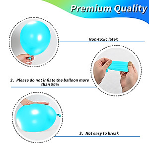 Green Purple Teal Balloons, 12 inch Green Purple Teal Blue Black Balloons for Boys Girls Monsters Theme Birthday Party Baby Shower Wedding Bridal Shower Decorations