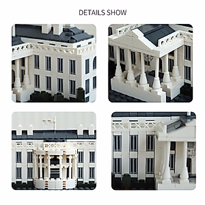 WANGE Building Block Toys The White House Model (770 Pieces) The World's Great Architecture Series Collectible Famous Landmarks Excellent Gift for Teens and Adults