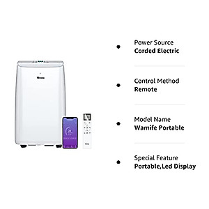 Wamife 12000 BTU Portable Air Conditioner, Smart Indoor Air Conditioner Voice Control with Alexa & Google Home, Cools Up to 700 Sq.Ft. Portable AC Unit with Remote Control, Window Kit