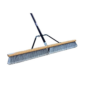 American Select Tubing Pbsa36004 Heavy Duty 36" Smooth-Surface Push Broom with Silver/Black Handle