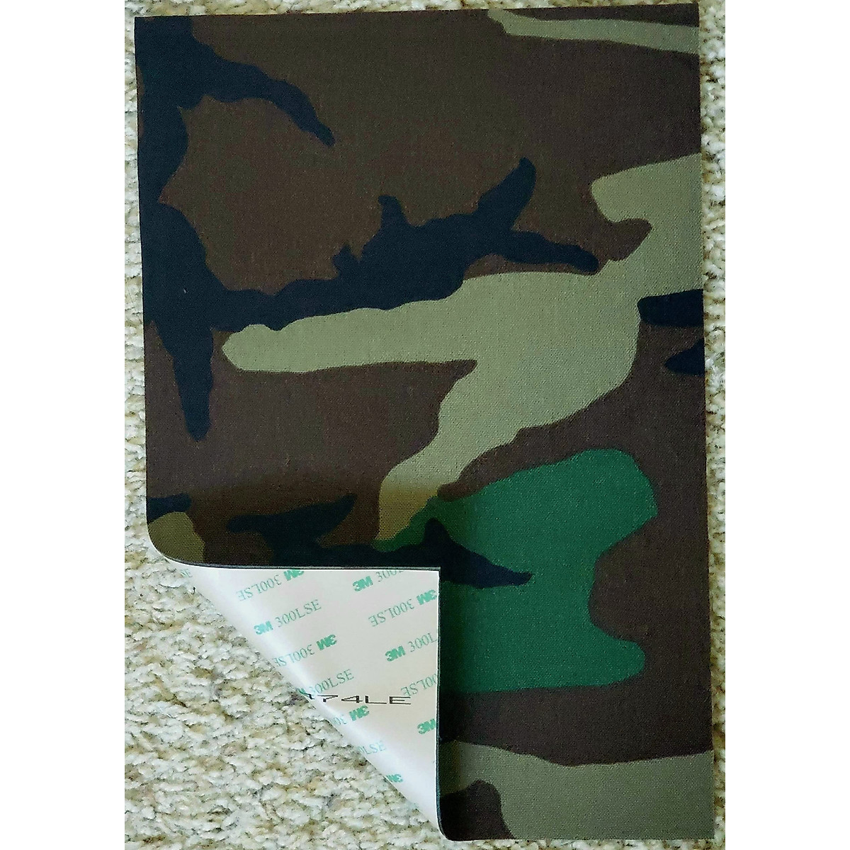 Dangerfield Arms TackGear Wrap 8" x 12" MultiCam Cordura Camouflage Adhesive Wrap 500 Denier adhesive back for kydex and other items (Woodland Camo M81)