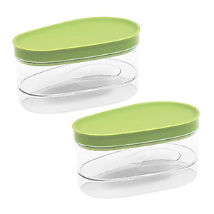 Operitacx 2Pcs Avocado Keeper Transparent Avocado Storage Container Box Avocado Saver Fresh Fruits Vegetables Storage Containers for Kitchen Fridge Food Organizer