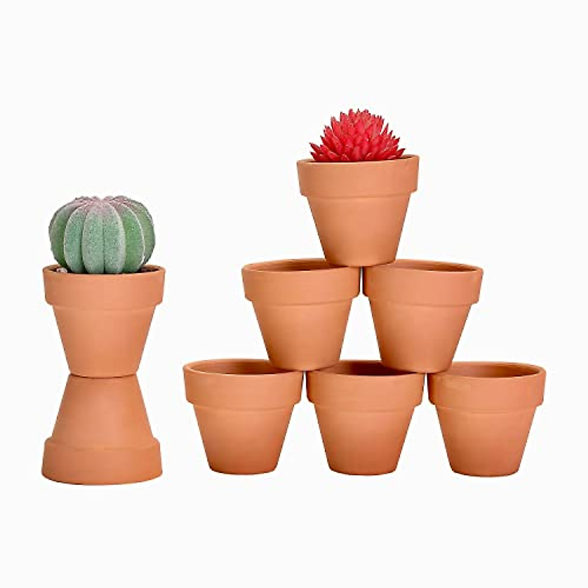 Mr. Pen- Mini Terracotta Clay Pots, 1.7", 8 pcs, Clay Pots for Plants, Small Terracotta Pots, Terracotta Planter, Small Clay Pots, Plant Pots with Drainage Holes, Clay Flower Pots, Terra Cotta Pots
