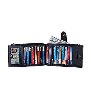 Travelambo Womens Multi Card Case Wallet & Leather Squeeze Coin Purse