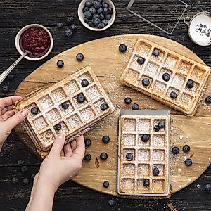 Kyerbaino 5Pcs Rectangle Cookie Cutter Set, Stainless Steel Biscuit Baking Molds Fondant Cake Cookie Cutter Rectangle Shaped Cutter