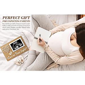New Mom Gifts Baby Ultrasound Picture Frame Sonogram Keepsake Frame, Mothers Day Pregnancy Gifts for First Time Mom Dad, Pregnancy Announcements Gender Reveal Baby Shower Gifts Nursery Decor-4x6 Photo