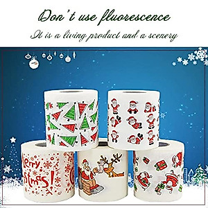 QUS Christmas Printing Toilet Paper Old Man Christmas Pattern Printing Printing Paper Series Printing Toilet Roll Paper Paper