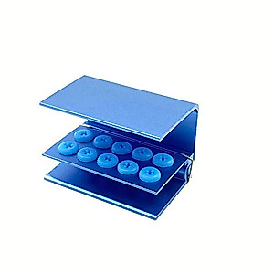 3Pcs 10 Holes Dental Burs Holder Block Case for CA/RA＆FG Dental Autoclavable Burs Holder