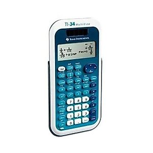 Texas Instruments MultiView TI-34 Scientific Calculator - 4 Line(s) - 16 Character(s) - LCD - Solar Battery Powered