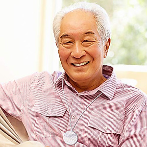 4 Pieces 5.5X Magnifying Glass Necklace Magnifier Necklace Pendant Optical Magnifier with Chain Necklace for Library, Reading, Zooming and Jewelry (Silver)