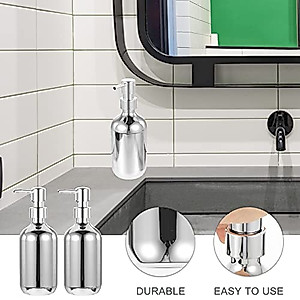 2pcs Lotion Bottle Clear Container Kitchen Soap Dispenser Clear Plastic Containers Shampoo Bottle Home Soap Bottle Hand Foaming Soap The Pet Push Type Travel Toner Bottle