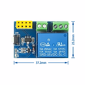 Acxico 2 pcs ESP8266 ESP-01S + 5V WiFi Relay Module Smart Home Remote Control Unlock Board