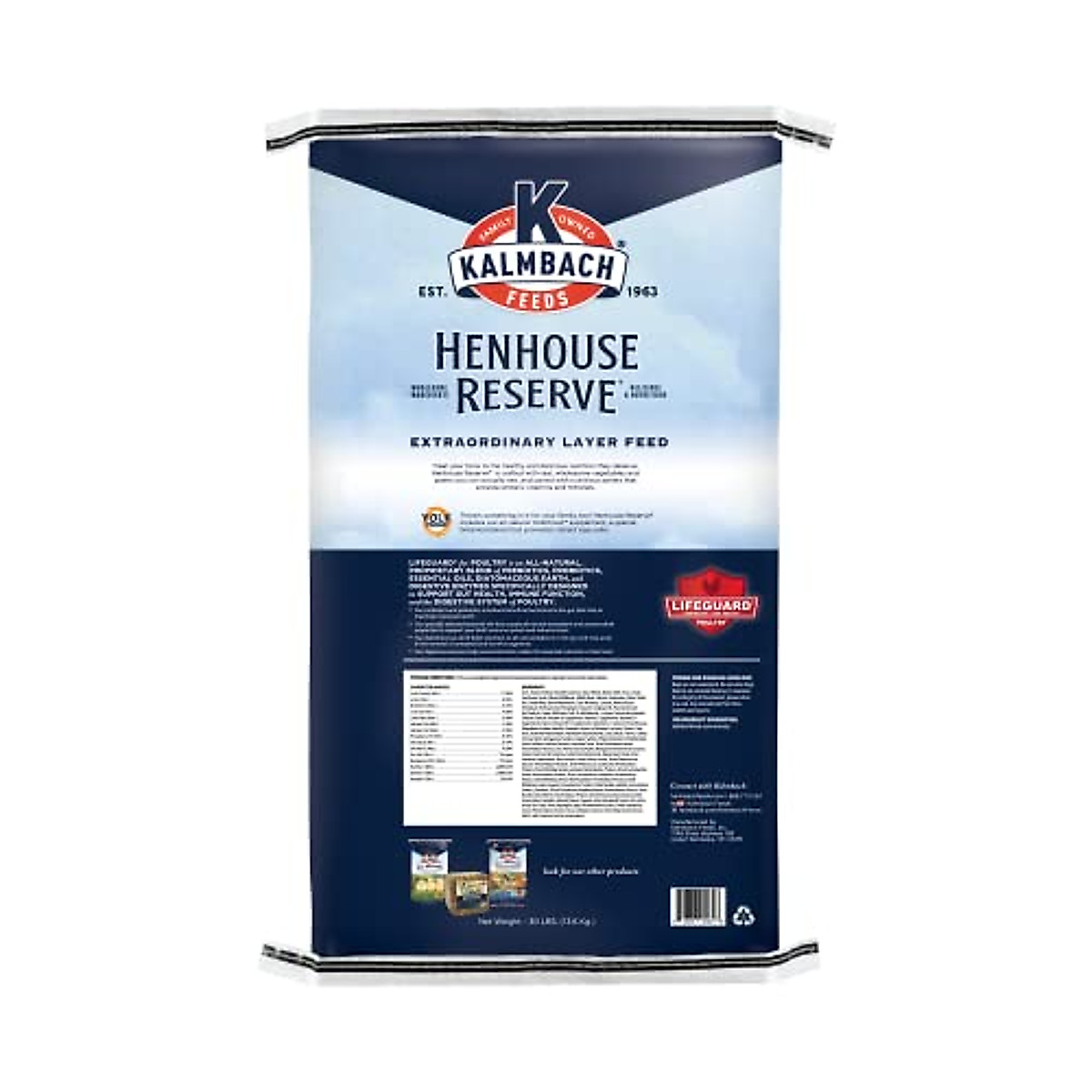 Kalmbach Feeds Henhouse Reserve 17% Whole Grain Complete Layer Feed for Hens, 30 lb