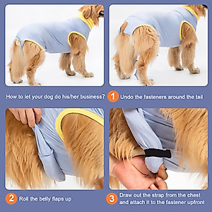 Avont Dog Surgery Recovery Suit, Post-Spay/Neuter Onesie for Female/Male Puppies, Breathable Bodysuit Surgical Shirt E-Collar & Cone Alternative, Anti-Licking Protection for Wounds -Pink (XL)