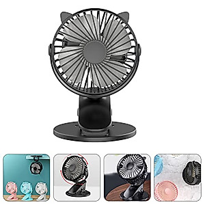 Homoyoyo Handheld Fans 4pcs Indoor Battery for Handheld Premium Powered Desktop Table Dorm Clip Desk Cat Volume Delicate Pretty Usb/Adjustable Bedroom Girls Camping Air Silence Mini Travel Ear