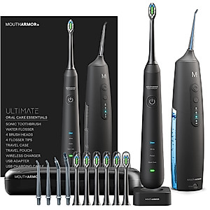 MOUTHARMOR Mouth Armor Cordless Water Flosser & Electric Toothbrush Combo (Mouth Armor + Dental Floss)