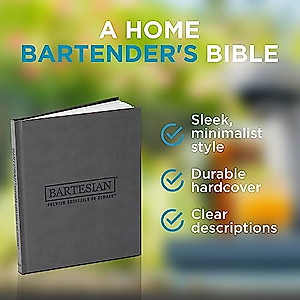 Bartesian Cocktail Menu Book - 2023 Mixed Drinks Recipe Bartender Book with Pictures and Recipes of All Cocktails - Mixology Bartending Book Elevates Home Bar Aesthetic