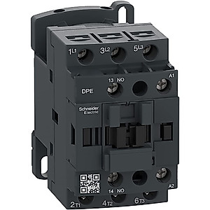 Square D by Schneider Electric DPE18G7 Easy TeSys IEC HVAC & AC Contactor 7.5HP 480V 120VAC Coil, DIN-Rail Mount/Screw Fixing, 1/2HP 115V-Ph, 2HP 230V-1Ph, 3HP 200-230, 7.5HP 460V