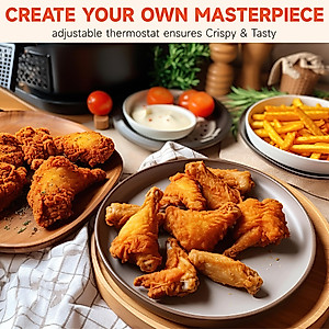 SUSTEAS Deep Fryer with Basket, 1500W Electric Deep Fryers for Home Use with Temperature Control, Removable Lid and 2.5L Non-Stick Inner Pot Easy to Clean