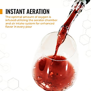 Cork Genius Wine Aerator Pourer Spout Set, Dripless Wine Pourers for Wine Bottles, Instant In The Bottle Wine Decanter Spouts, Pack of 3
