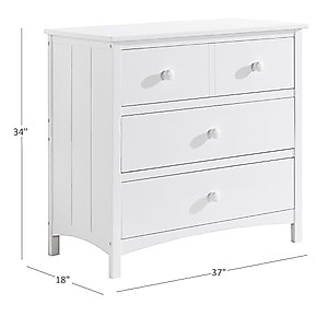 Oxford Baby Universal 3-Drawer Dresser, Barn White