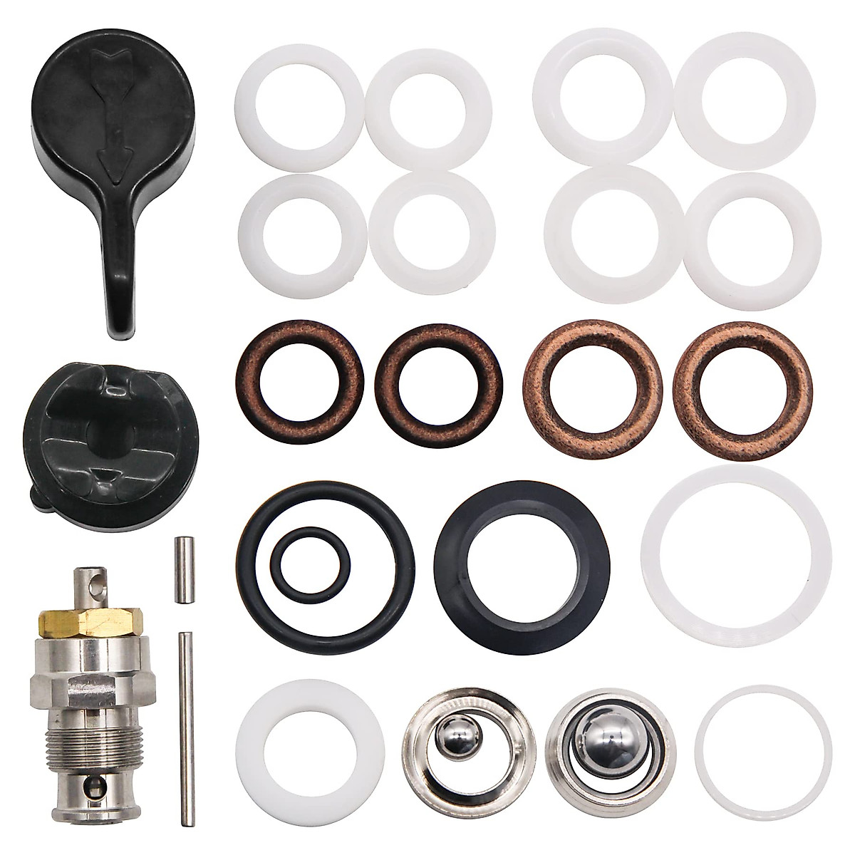 Homhelar 244194 235014 Spray Valve Drain Valve Set for Graco 390 395 490 495 595 Pump Repair Packing Kit